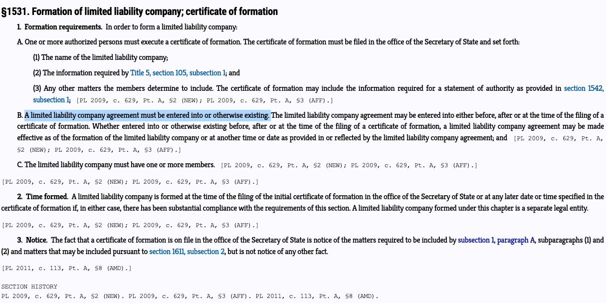Free Maine LLC Operating Agreement Templates (2) - Secretary of State ...